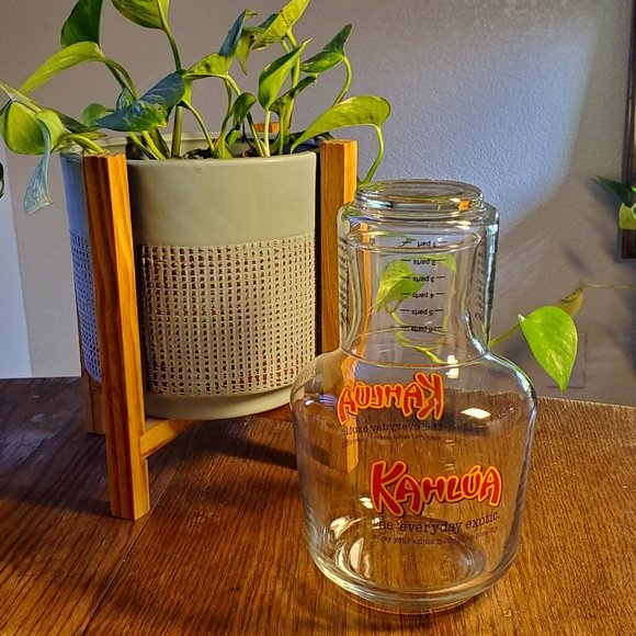 Kahlua | Dining | Vtg Kahla Liqueur Glass Carafe Tumble Up Mixing Glass ...